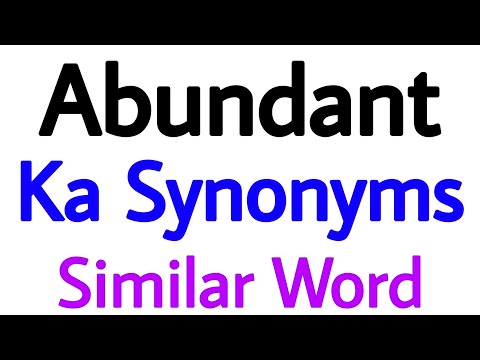 Synonyms of abundant | abundant ka synonyms | similar word of abundant | synonym of abundant
