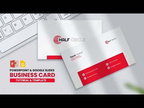 Business Card design in Powerpoint | Tutorial & Free Template