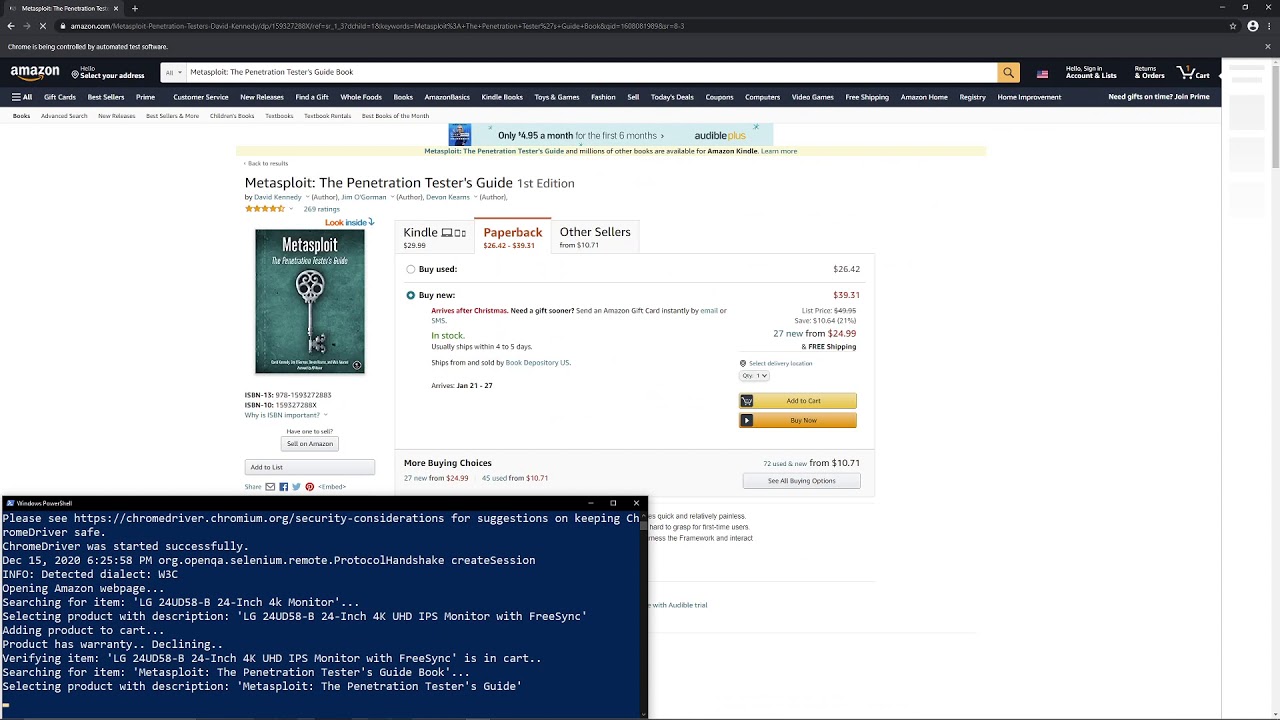 Amazon automation using Selenium, Java, and Maven