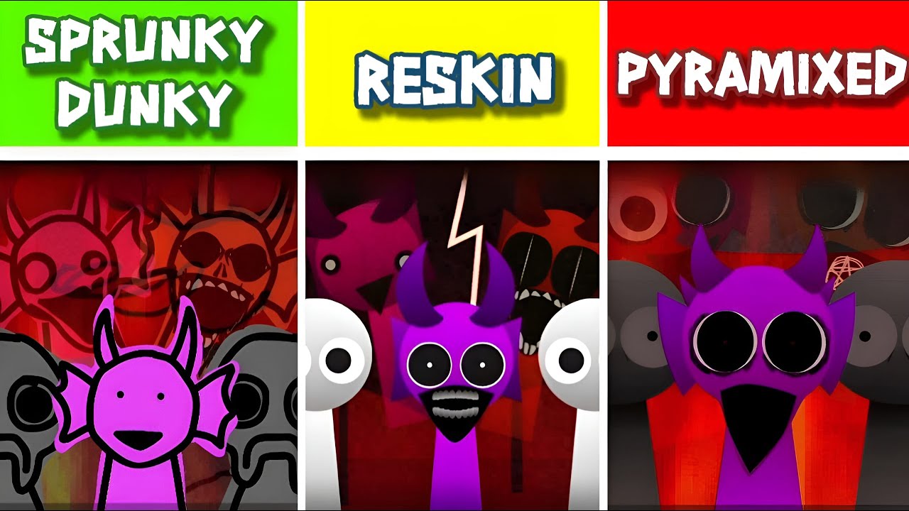 Incredibox: Sprunky Dunky But Retake New! VS Sprunky Dunky Reskin VS SD Pyramixed