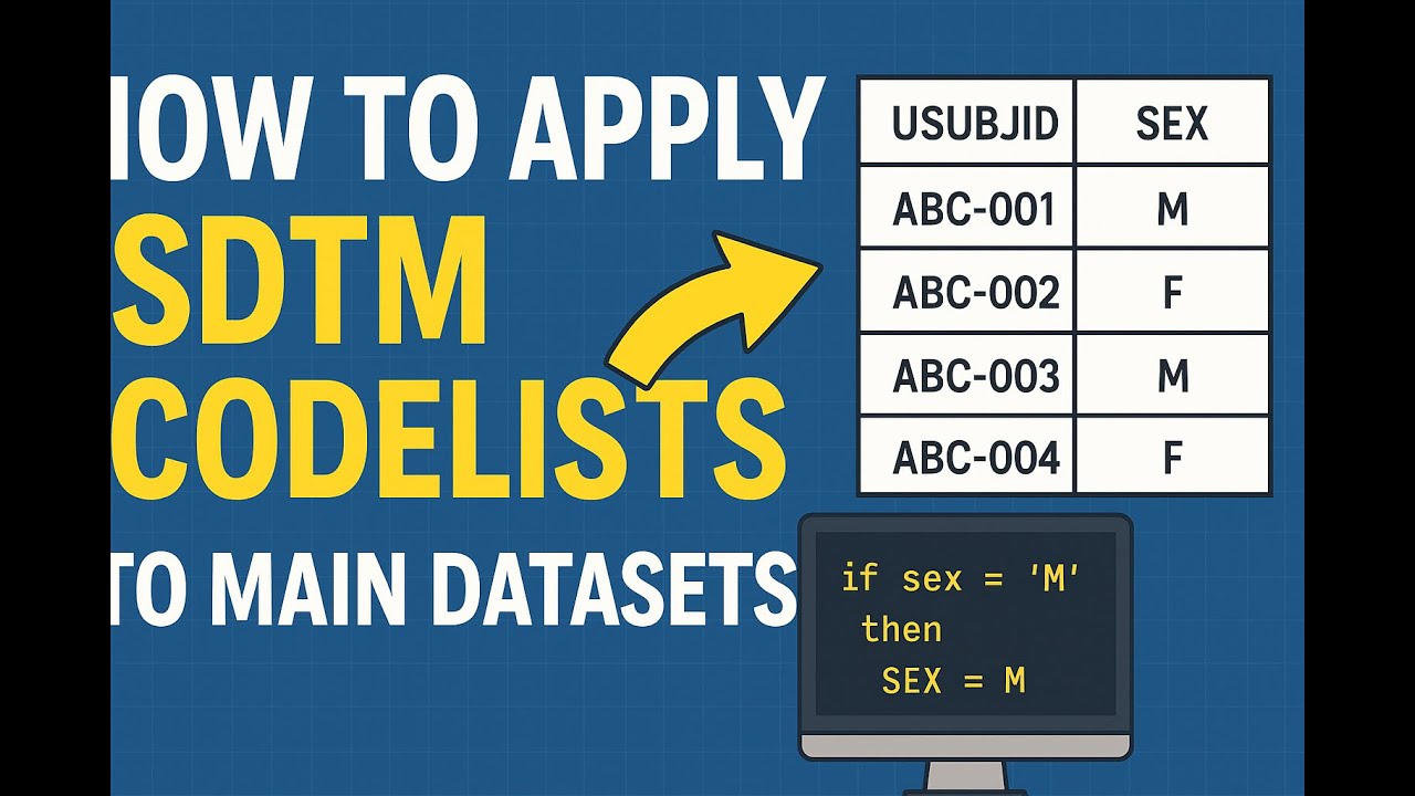 How to Apply SDTM Codelists to Main Datasets | Step-by-Step Guide