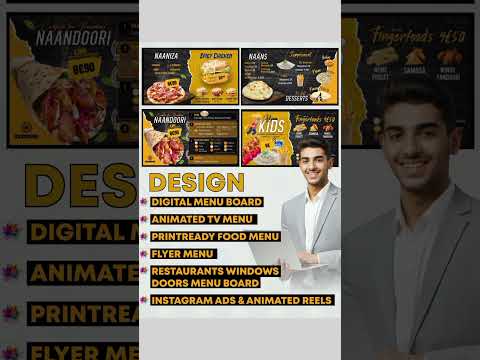 we will Give You Attractive digital menu with in 6 to 8 hours