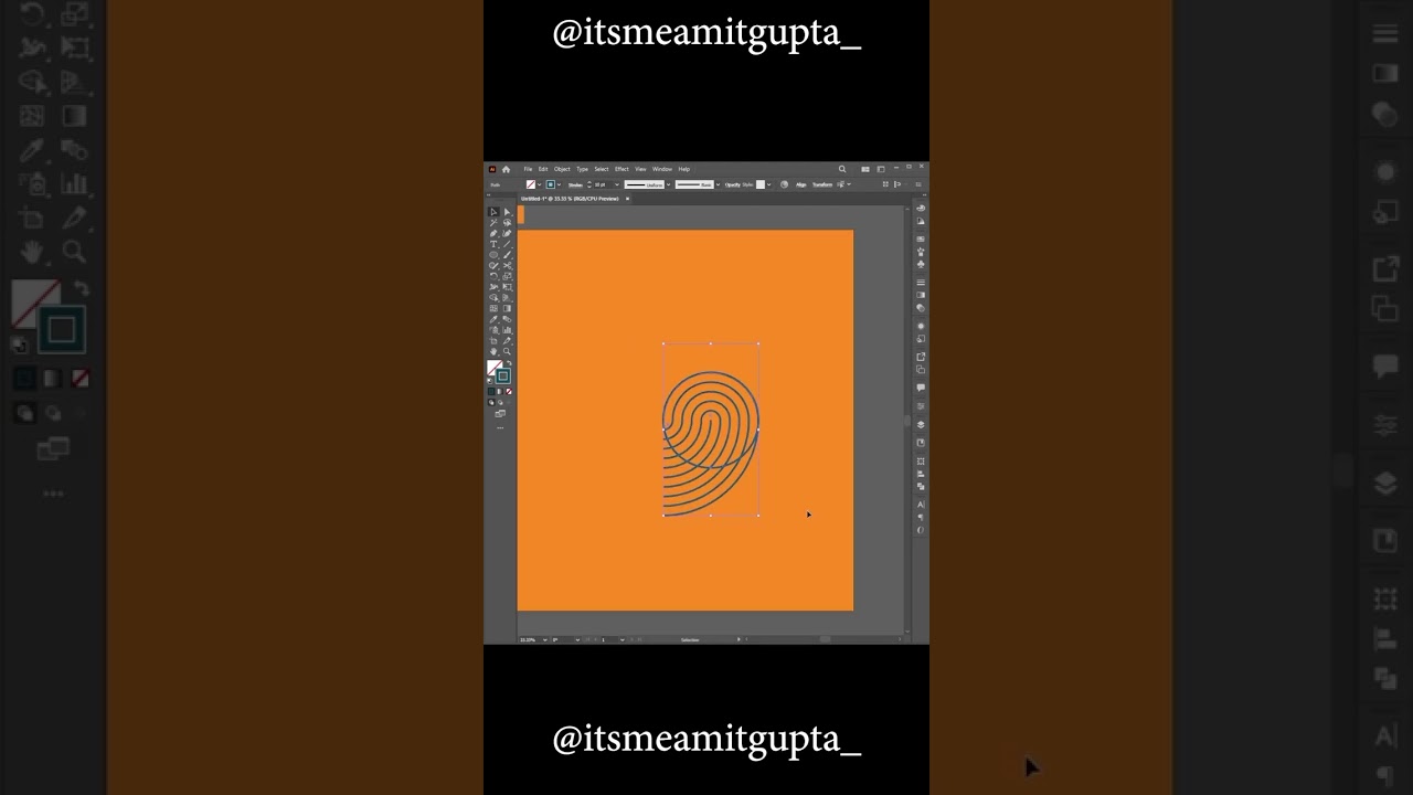 Finger print icon in Illustrator