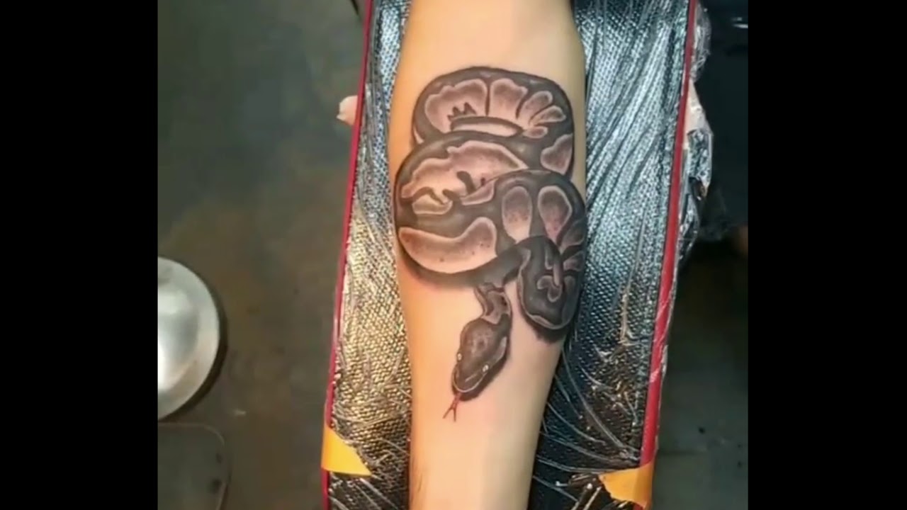 Ball Python Snake Tattoo (Tat2Chrome)