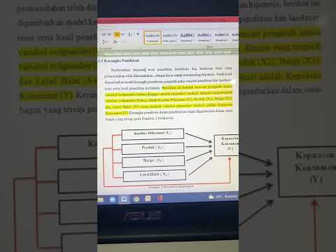 Cara Membuat Kerangka Teori (Pengarus Secara Parsial dan Simultan)