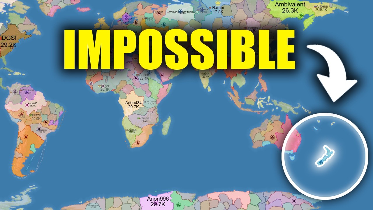 Starting from New Zealand. Can it be done?! | OpenFront.io