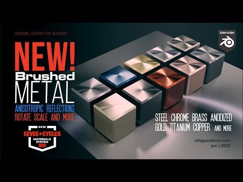 Brushed Metal Materials for Blender