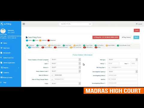 How to file a new case through online eCourts efiling portal?