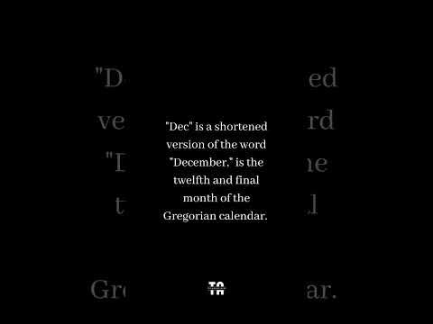 Abbreviation of Dec? | #shorts #short #abbreviations #education #facts #interesting #knowledge