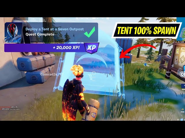 How to deploy Tent at Seven Outpost in Fortnite Chapter 3