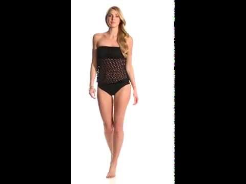 Luxe by Lisa Vogel Premiere Bandeau One Piece | SwimOutlet.com