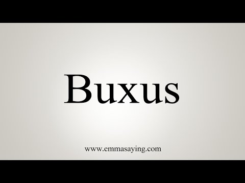 How To Say Buxus