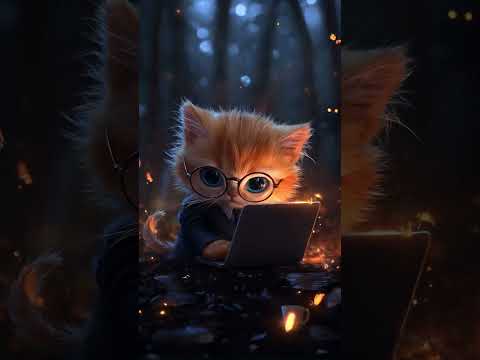 Live wallpaper 4k 2025 - Anime Kitten Cartoon Laptop Forest - #wallpa... #shorts