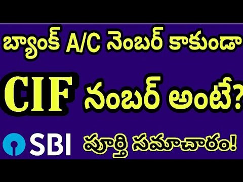 What is CIF number in SBI Bank? How to get CIF number? All About CIF in Telugu