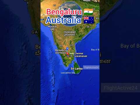 Bengaluru to Sydney flight Route ✈️ || Qantas | QF68 | #bengaluruairport #sydney #flight