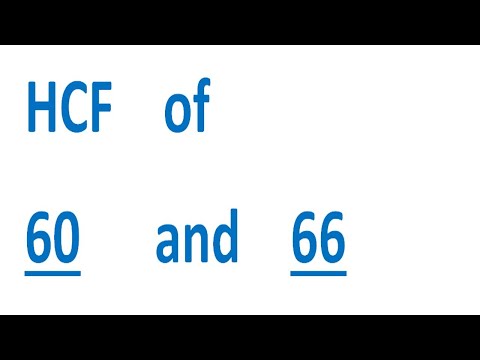 HCF of 60 and 66