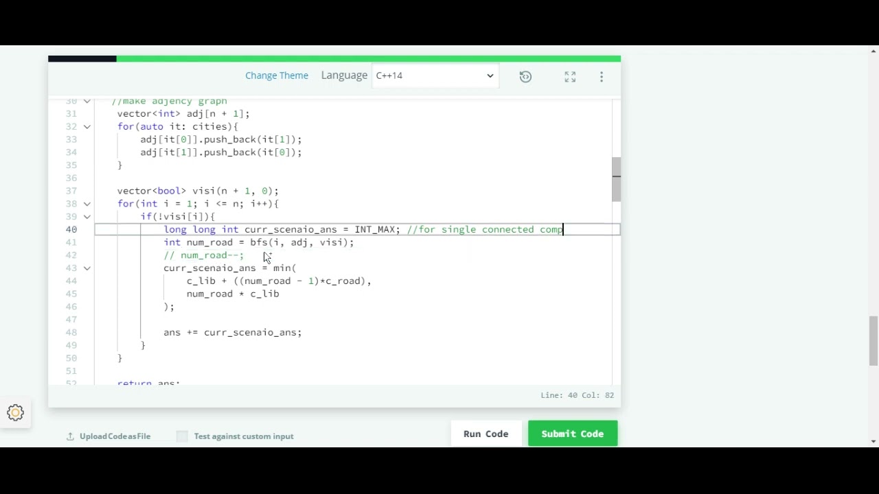 roads and libraries | Hackerrank Solution | CPP