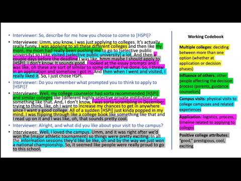 Developing a Coding Scheme Using Theory