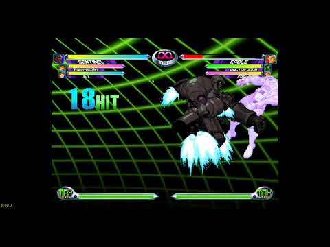 Marvel vs Capcom 2 Jill unblockable setup using Ruby heart Sublimation assist into Sentinel 100%