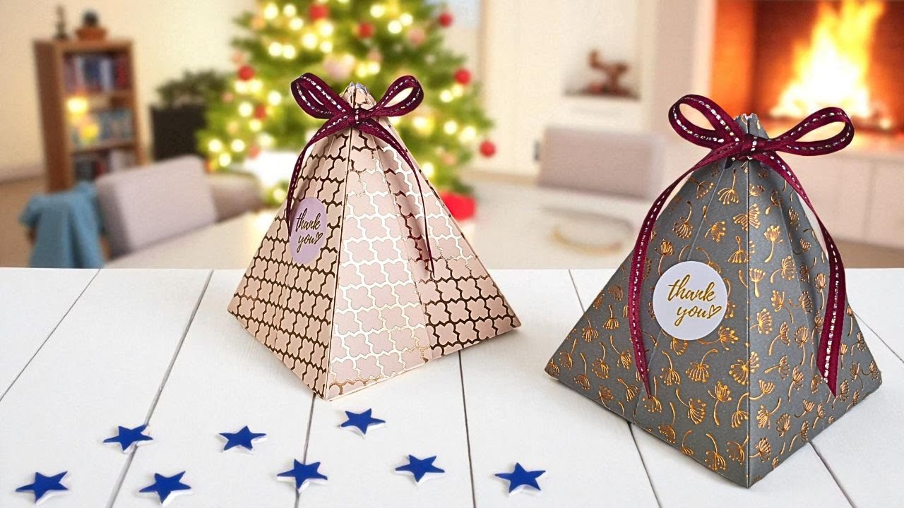 Origami Useful Ideas * Creative Pyramid Paper Box for Presents