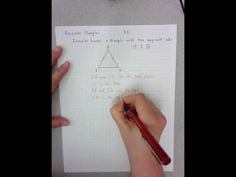 Math 1 - Module 7.5 - Isosceles Triangles
