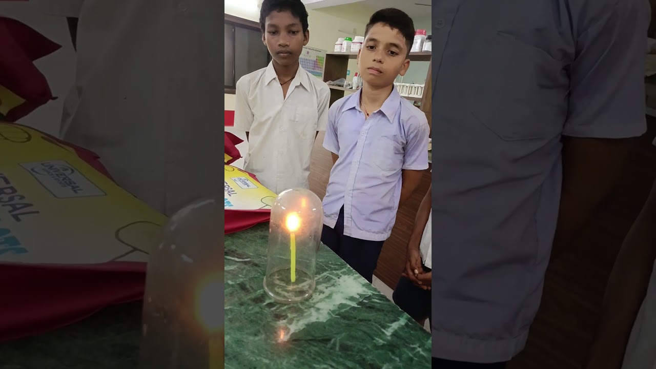 Oxygen helps in burning #scienceexperiment #supporterofcombustion . class 8