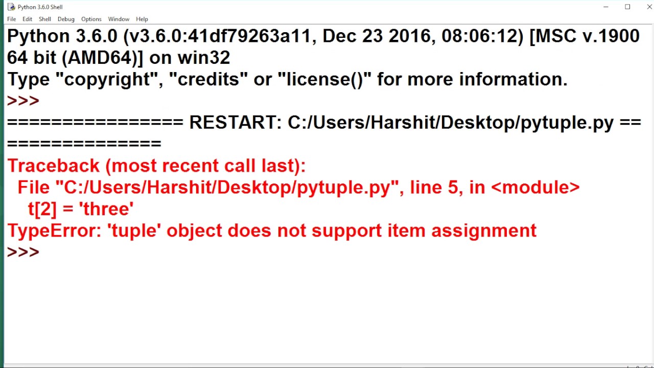 Python tutorial in Hindi 38 : Tuples