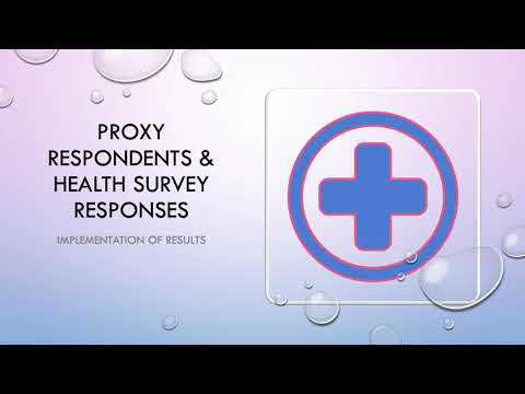 Health Surveys & Proxy Respondents