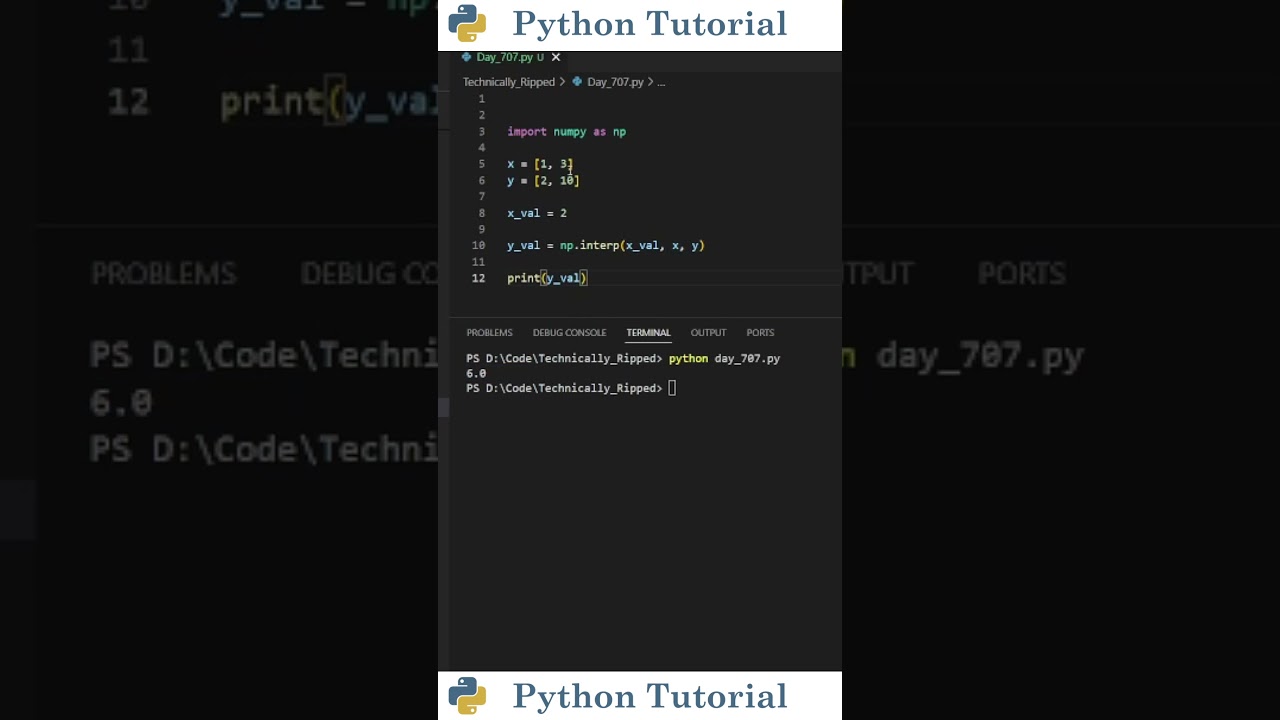 Linear Interpolation In Numpy | Python Tutorial