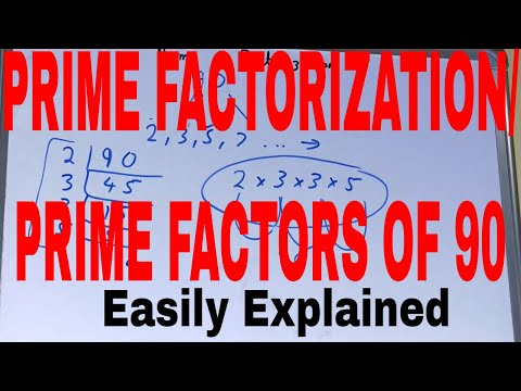 Prime factorization of 90|Prime factors of 90|Write the prime factorization of 90|90 prime factors