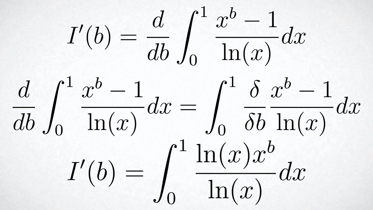 Differentiation under the Integral Sign Tutorial