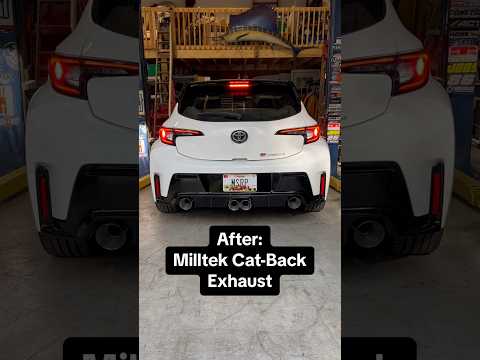 Before and after Milltek exhaust install on 2023 GR Corolla | Start up and Revving | #oxmangarage