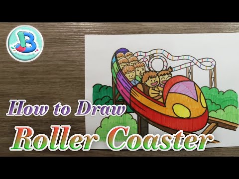 How to Draw A Roller Coaster Step by Step – I'm Youtuber – Follow my ...