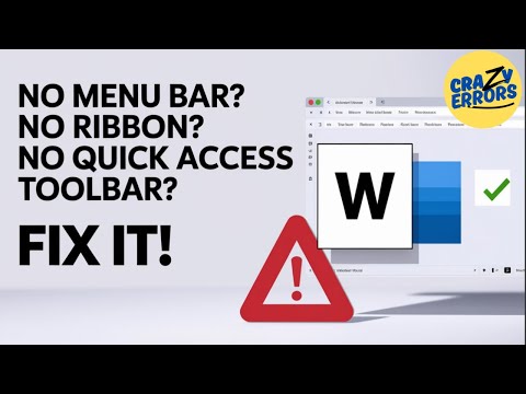 Fix Microsoft Word Menu Bar or Ribbon Missing? Enable Quick Access Toolbar (2025)
