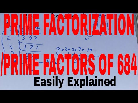 Prime factorization of 684|Prime factors of 684|Write prime factorization of 684|684 prime factors