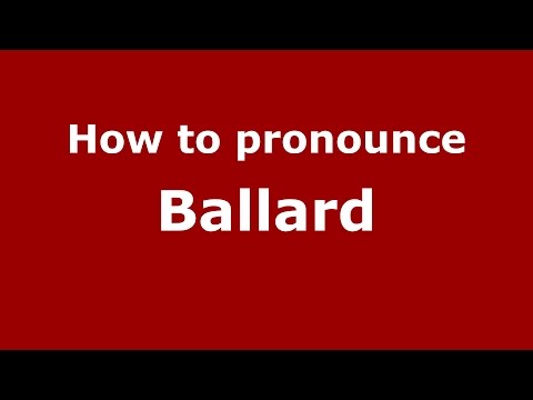 How to pronounce Ballard (American English/US) - PronounceNames.com
