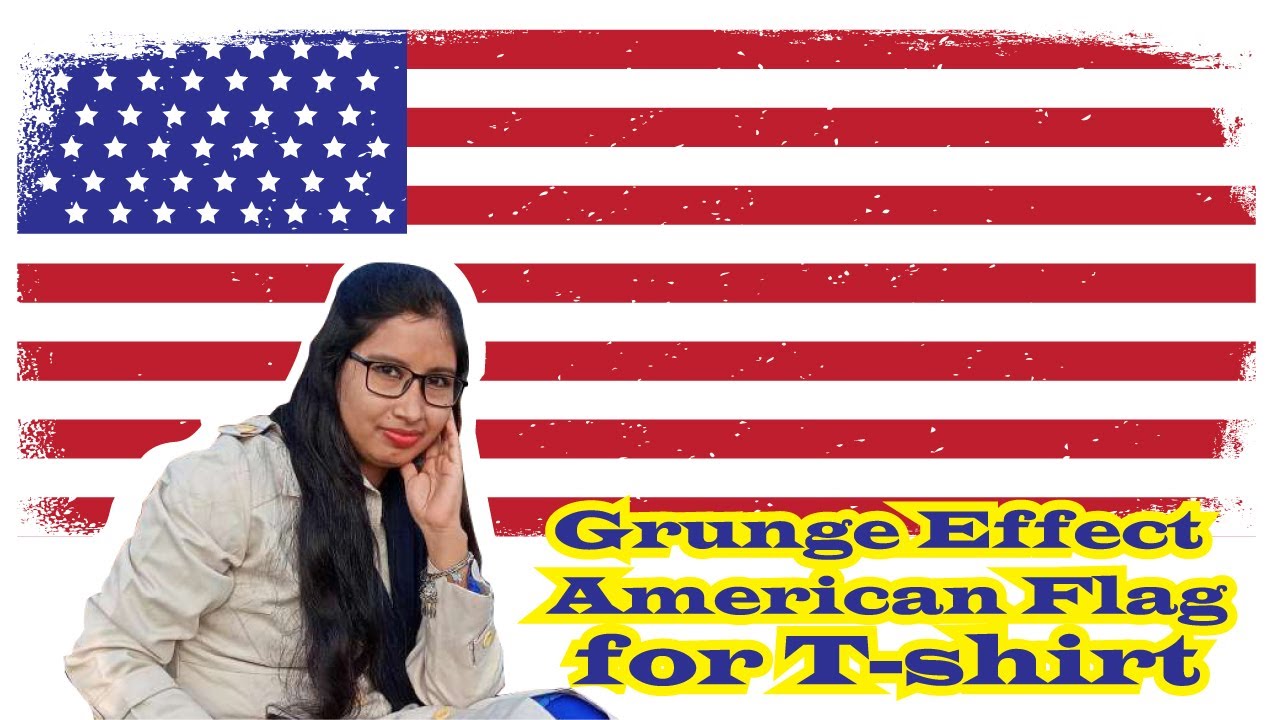how to create grunge effect American flag  for t shirt