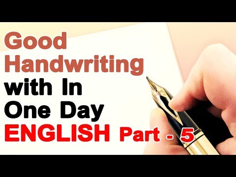 Good Handwriting with In One Day || How To Write Good Handwriting || English Part 5