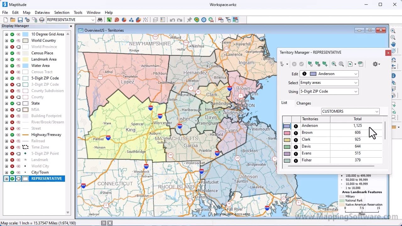 How to Create Sales Territory Maps with the Territory Wizard | Maptitude