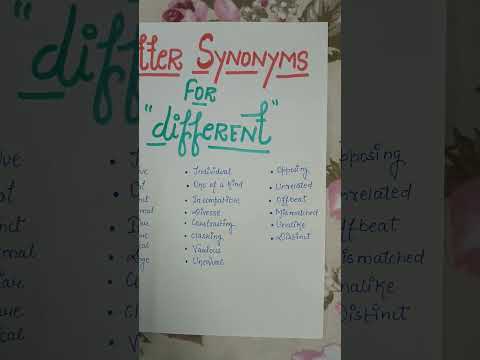Better Synonyms for " Different"