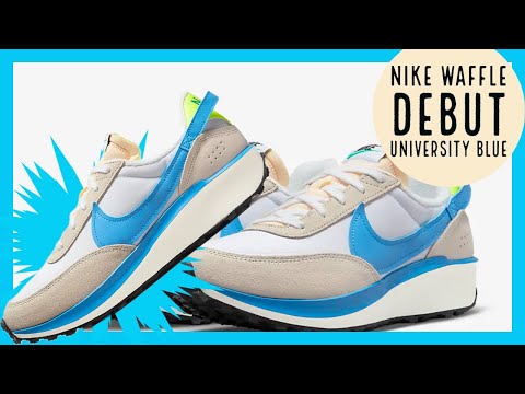 Nike Debut Nike Waffle Debut on Feet Review DX2943-100 Light Orewood Brown/Volt/University Blue