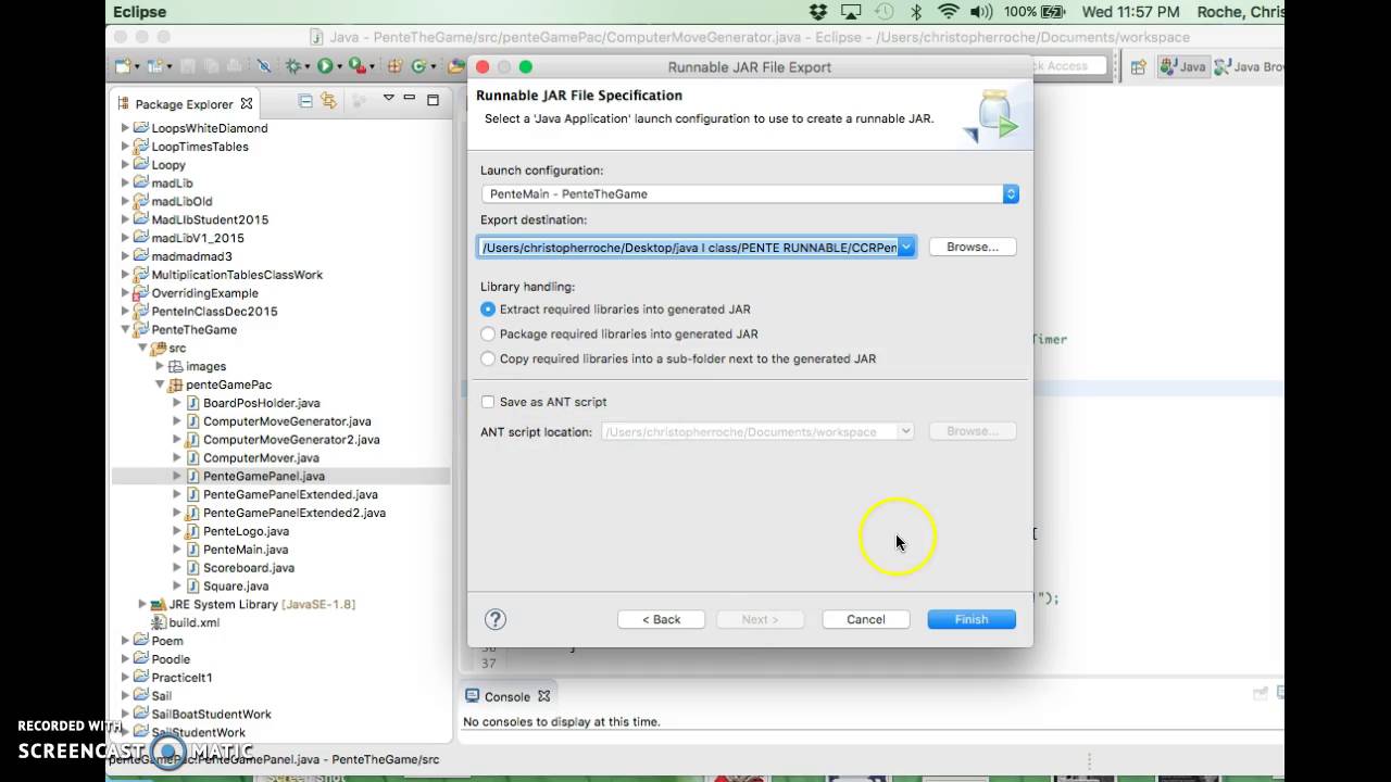 Eclipse Export as a Runnable Jar