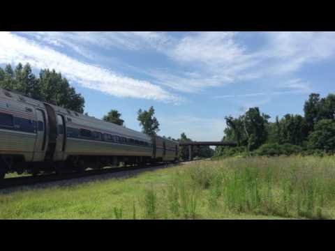 Amtrak P090 Palmetto heading through Salters SC right on time