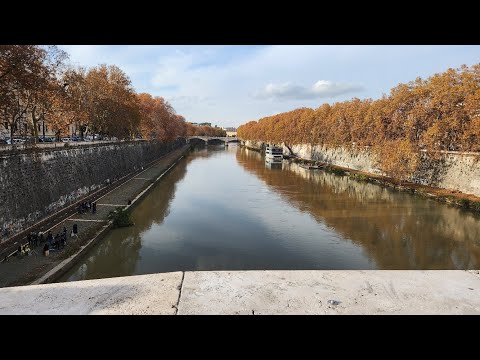 Rome Tiber River walking tour video Rome Italy