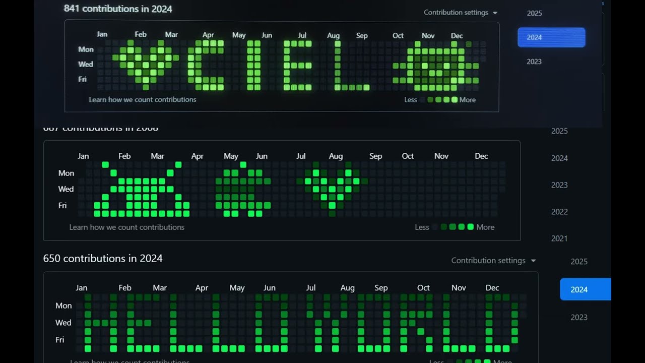 How to draw on the GitHub contribution heat map