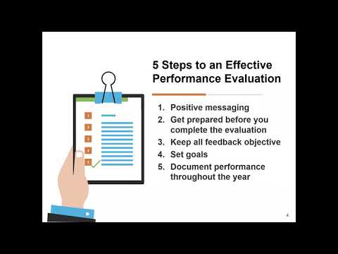 Supervisor/Manager Training for Employee Performance Evaluation