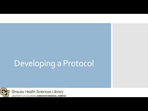 Systematic Review Video Series: Developing a Protocol