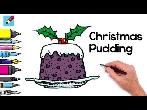 How to draw a Christmas Pudding Real Easy – Shoo Rayner