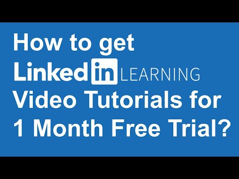 How to get Linkedin Learning Video Tutorials for 1 Month Free Trial?