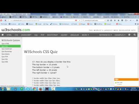 W3Schools CSS Quiz Walkthrough